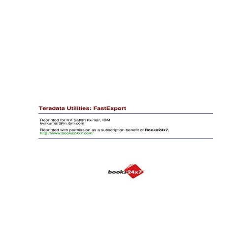Teradata Utilities Fast Export Pdf