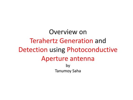 Terahertz Microstrip Patch Antenna Design for detection of Plastic ...