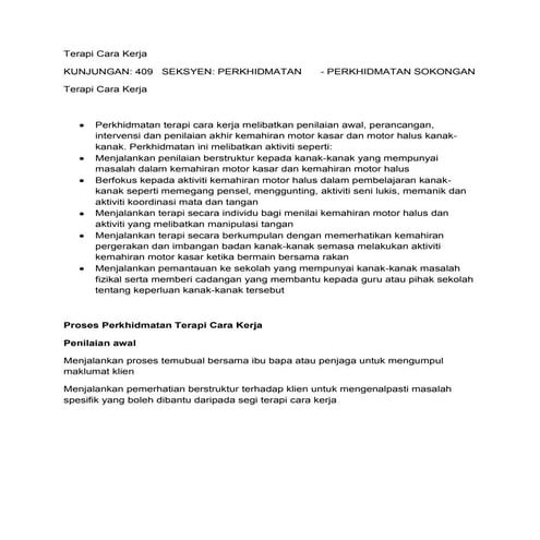 Terapi cara kerja | DOCX