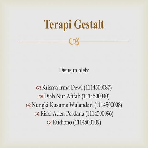 Terapi gestalt | PPTX