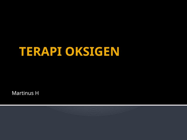 TERAPI OKSIGENASI | PPTX