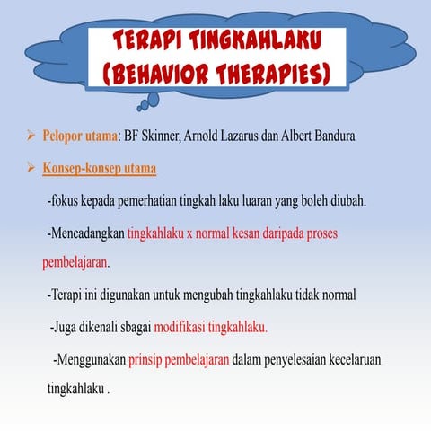 Terapi tingkahlaku | PPTX