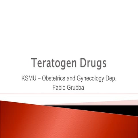 Teratogen Drugs | PPT