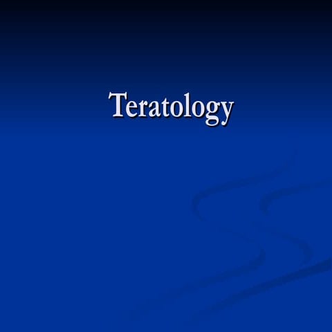 Year 1 Med School Teratology Slides Learning | PPT
