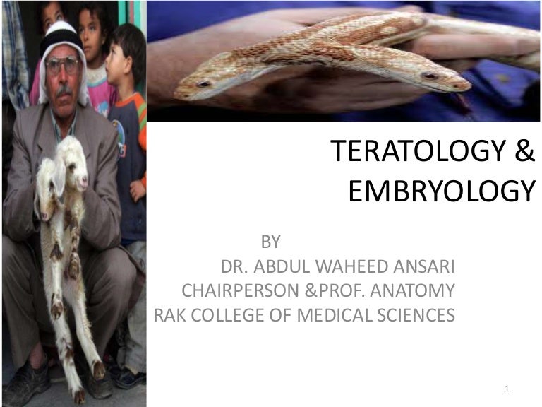 Teratology & embryology