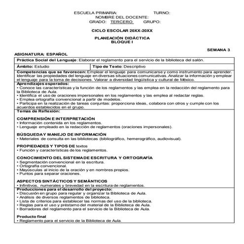 Planificacion de Cuarto Grado De Primaria Ciclo 2015 -2016 "IDC" | DOCX