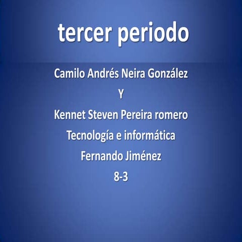 Tercer periodo | PPTX