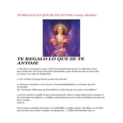 Te regalo lo que se te antoje | DOCX