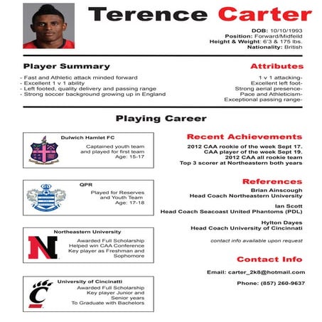 Soccer CV/ resume | PDF