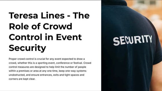 Management plan for crowd control | PPTX