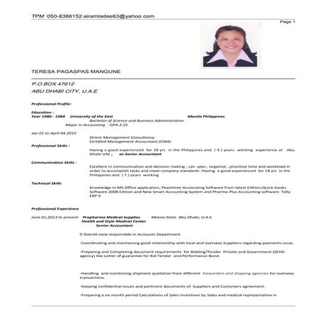 Teresa pagaspas mangune resume | DOC