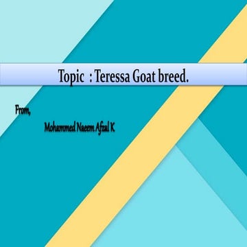 Teressa goat breed | PPTX