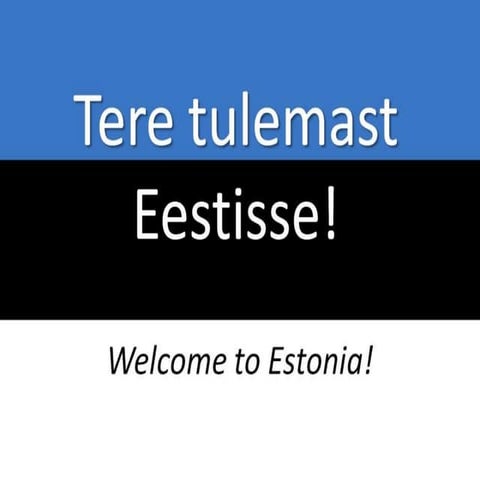 A lesson of basic Estonian | PPTX
