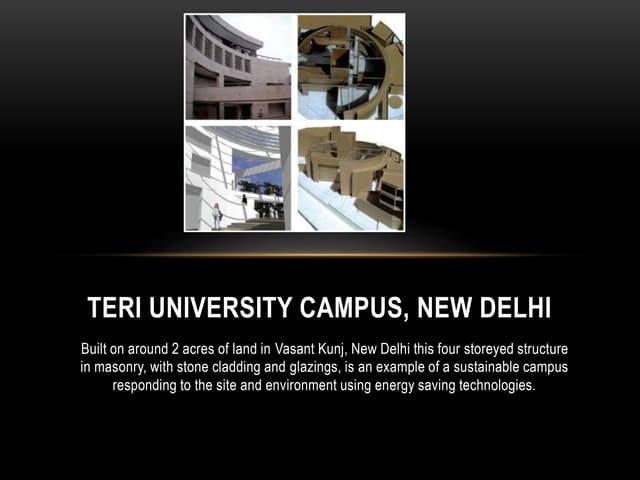 Green Building Case Study on TERI,bangalore. | PPT