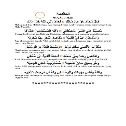 Terjemah alfiyah ibnu malik | DOCX