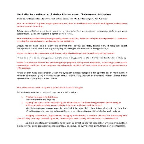 Terjemah tugas 1 big data mining medical | PDF
