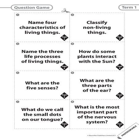 Term1 question cards | PDF