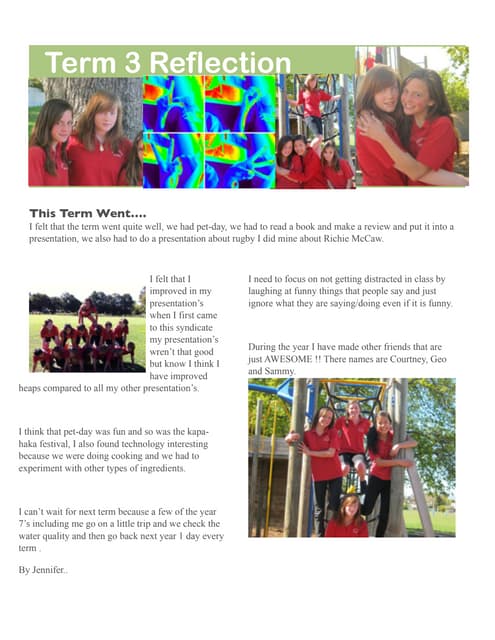 End of term reflection | PDF
