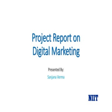 Digital marketing project | PDF