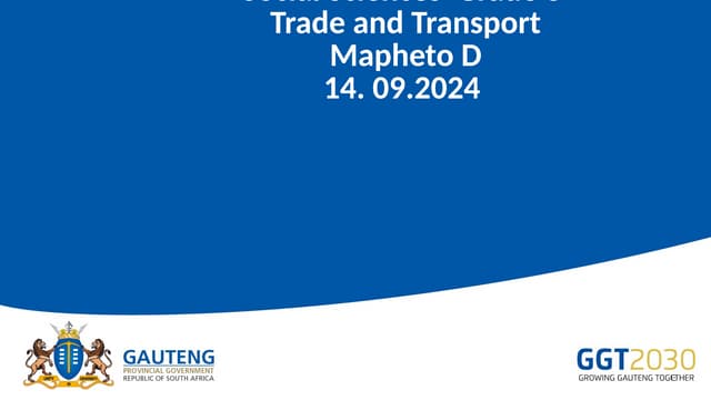 Geography Grade 8 - Trade and transport around the world | PPTX