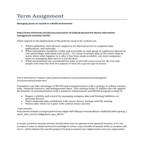 Term assignment | PDF