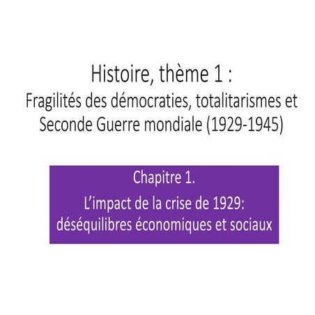 Activité 3e - Etudier la crise de 1929 | PDF