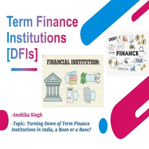 Term finance institutions or Developmental Finance Institutions in ...