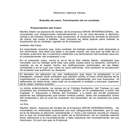 Terminacion de contratos | PPTX