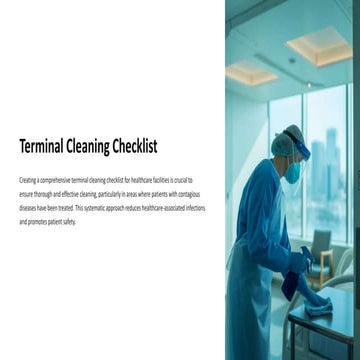 Terminal Cleaning Checklist with eAuditor Audits & Inspections | PDF