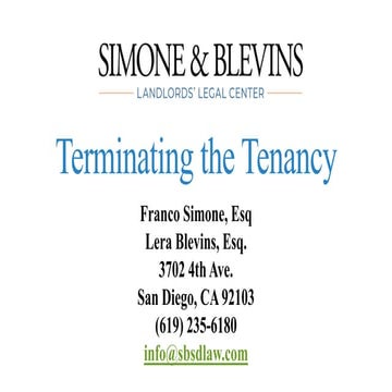 Terminating the Tenancy | PPTX