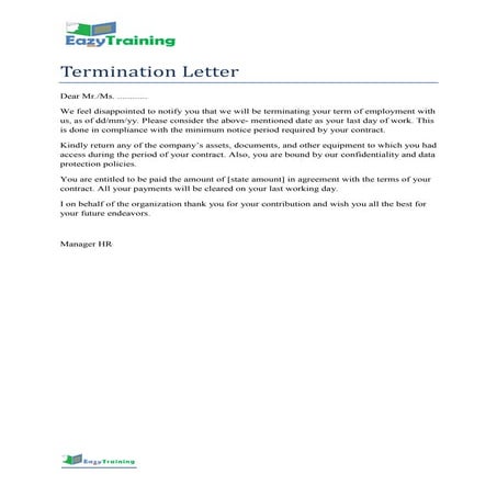 Intimation letter | DOCX