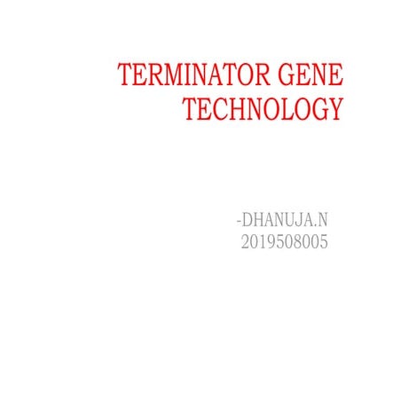 Terminator technology | PPTX