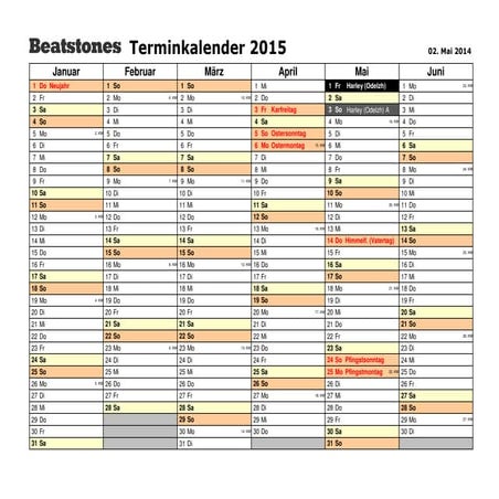 Terminkalender 2015 | PDF