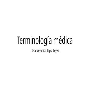 Presentación básica de Terminologia medicina | PPTX