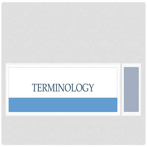 Terminology overview | PPT