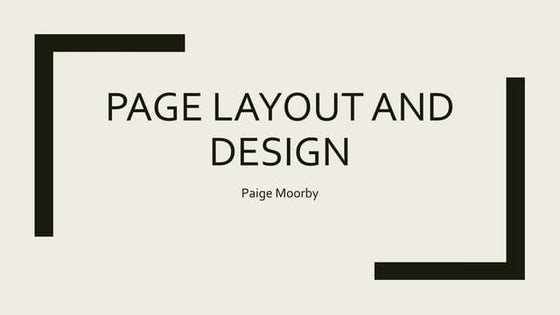 Page layout and design task 2 | PPT