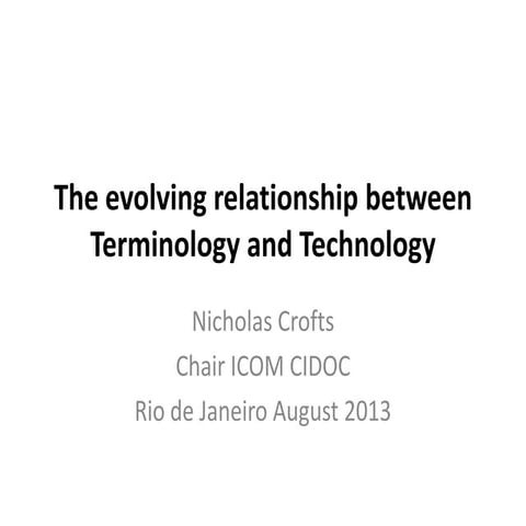 Terminology and technology | PPT