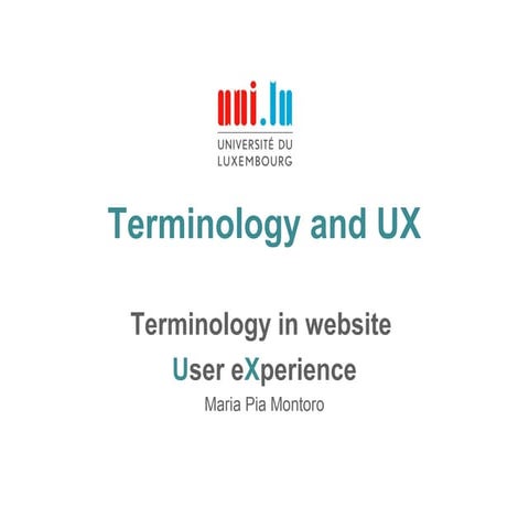 Terminology and UX | PPT | Web Design and HTML | Internet