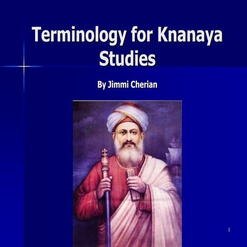 Terminology for knanaya studies | PPTX
