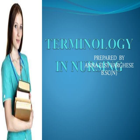 Terminology in nursing | PPTX