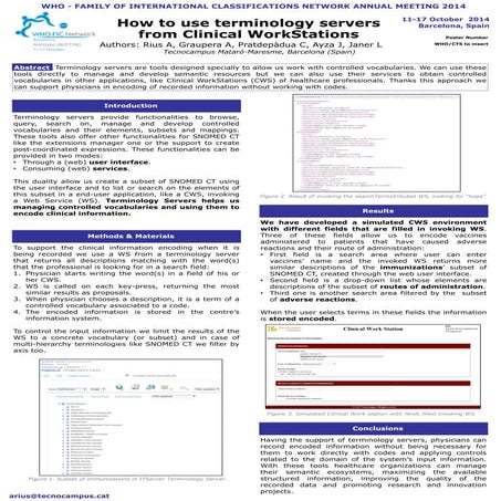 How to use terminology serves from Clinical Work Stations | PDF