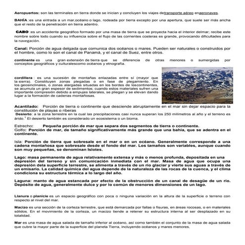 Ppt accidentes geograficos | PPT