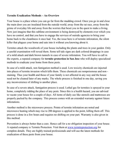 Termites Beware: Selecting the Ultimate Solution for Your Home | PPT