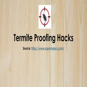 Termite proofing hacks for your home in Dubai | PPTX