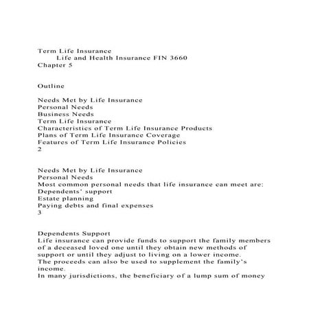 Life Insurance | PPT