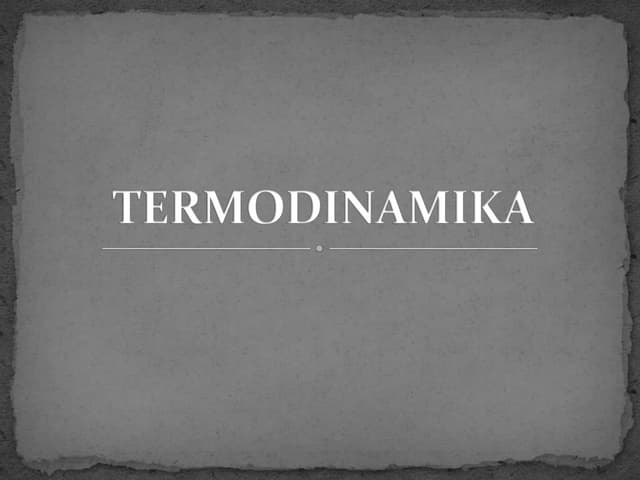 Termodinamika kimia (pertemuan 1) | PPTX