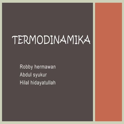 Termodinamika | PPTX