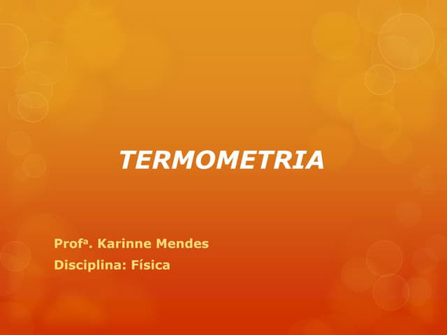Fórmulas de Termometria