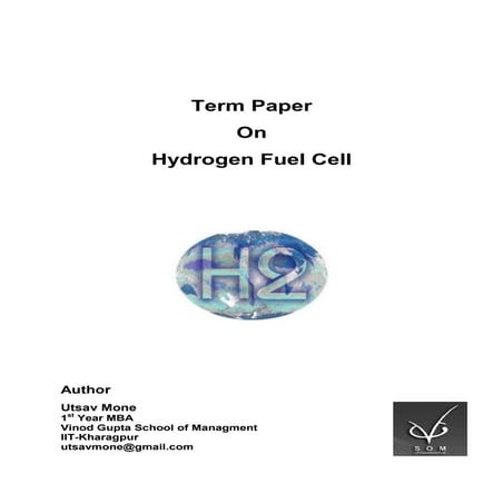 Term paper Hydrogen Fuel Cell | PDF