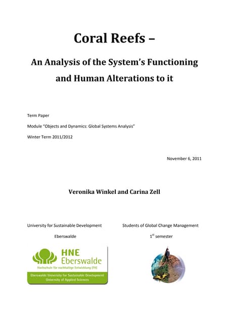 Coral Reef WebQuest.pdf | Biological Sciences | Science